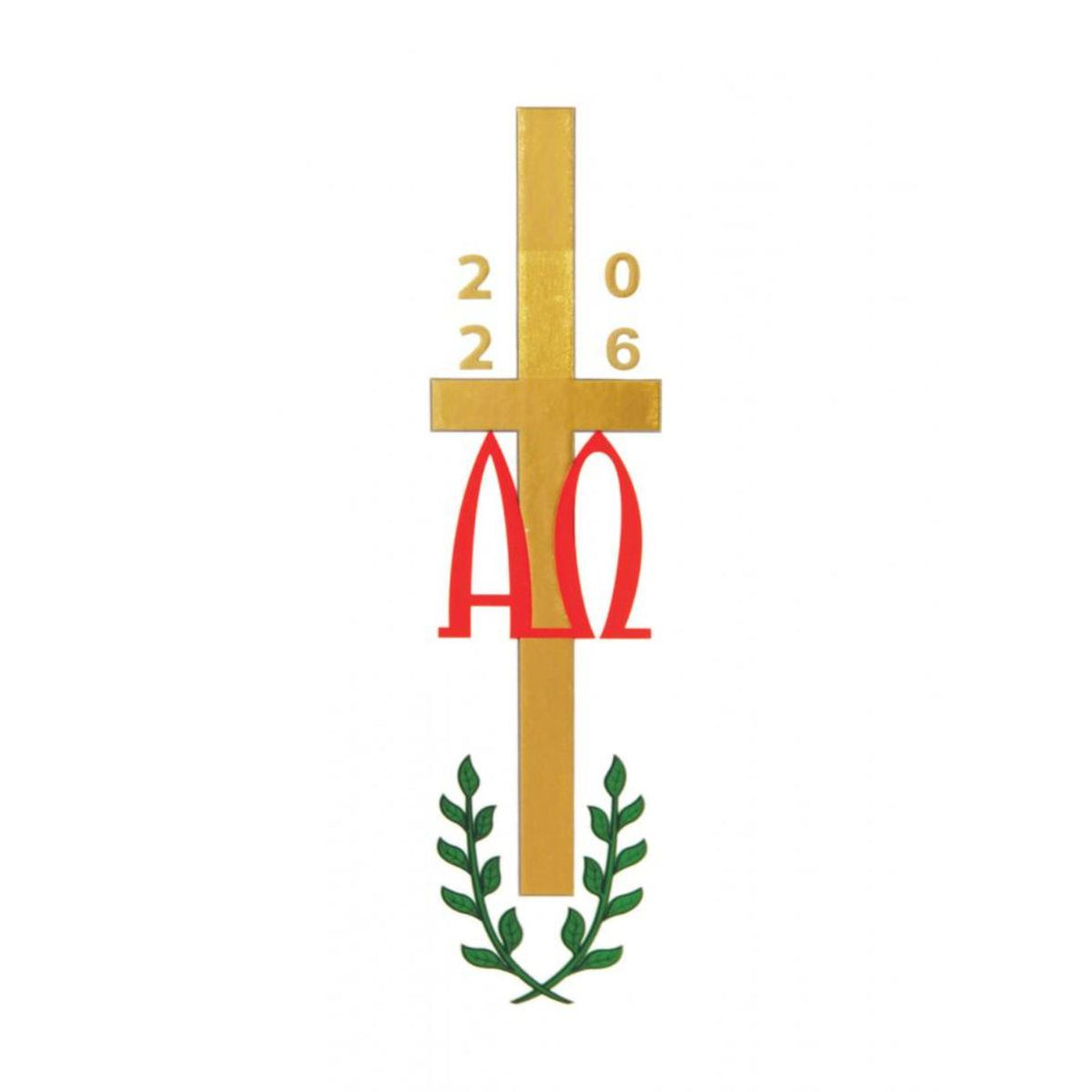 2026 Paschal Candle 2 Inch Dia x 30 Inches High, Plain Or With a Choice ...