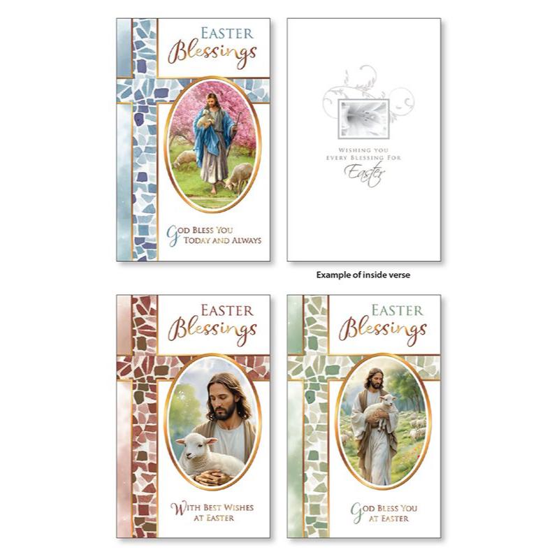 Easter Blessings, Christ The Good Shepherd - Pack of 12 Greeting Cards ...