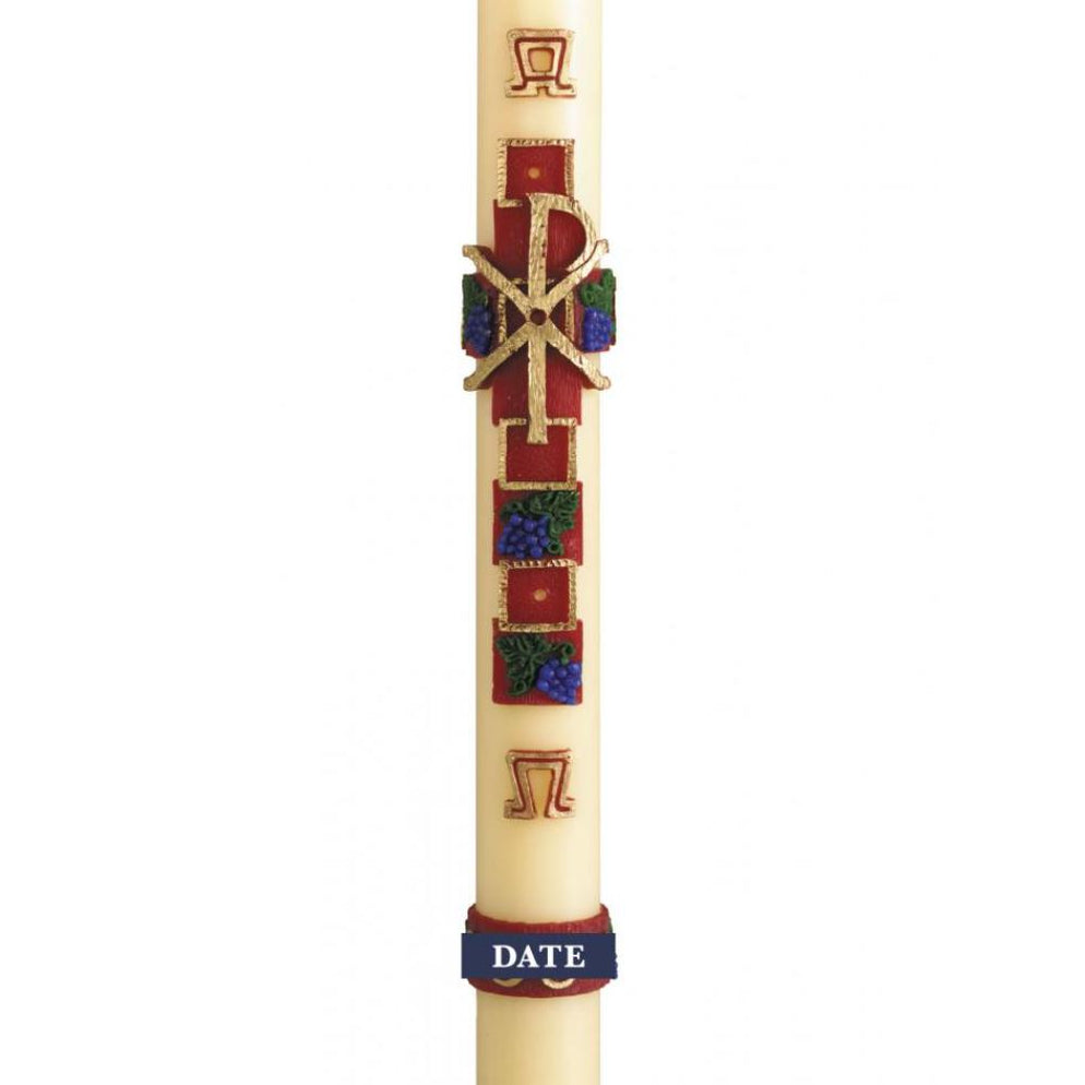 2 Inch Diameter Paschal Candle, 36 Inches High - With Attached Wax ...