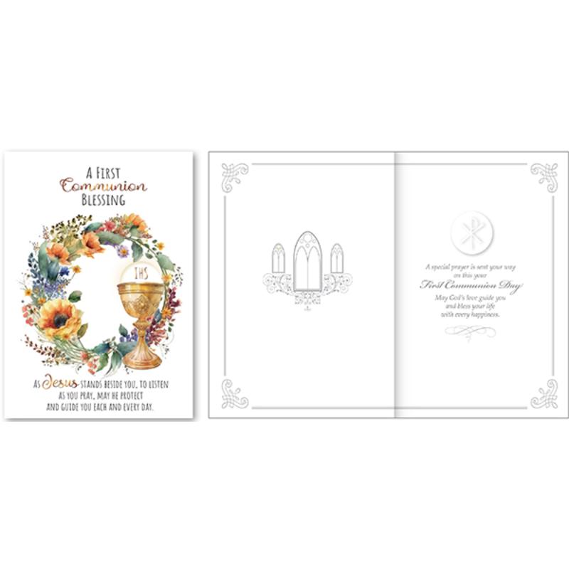 A First Communion Blessing - Greeting Card With Communion Prayer Insert ...