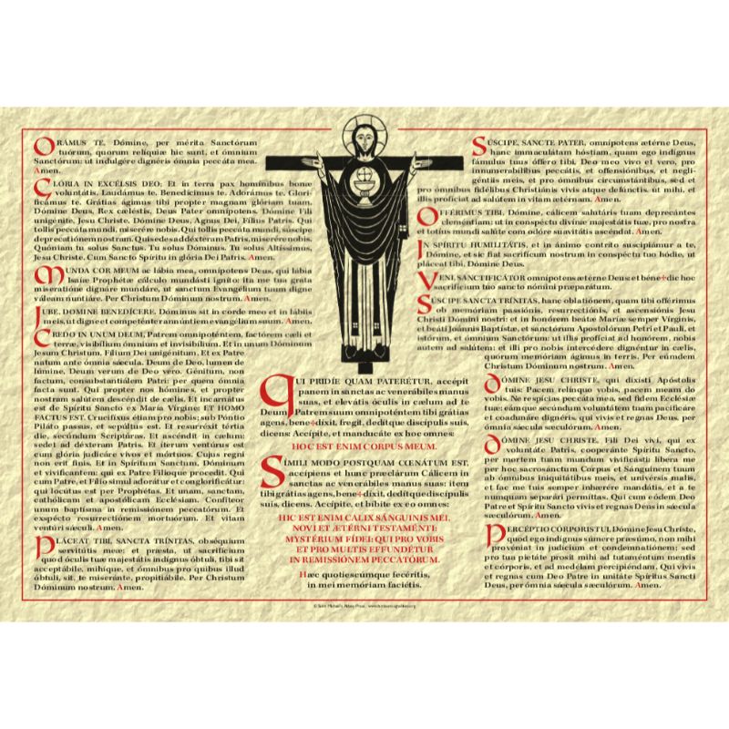 Altar Cards Set B, Main Altar Card A3 Size, With The Gospel & Epistle ...