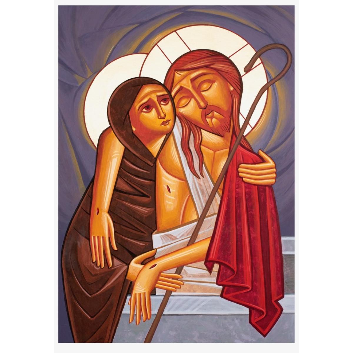 Compassion (Pietà in the Coptic tradition) - Icon Greetings Card Blank ...