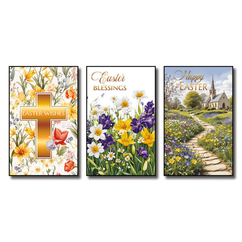 Happy Easter - Pack of 12 Easter Greetings Cards With 3 Different ...