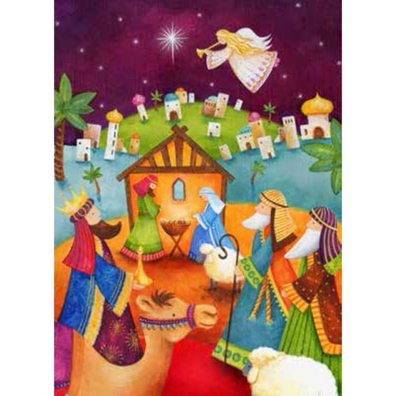 Holy Family and the Magi Nativity Scene, Advent Calendar A4 Size ...