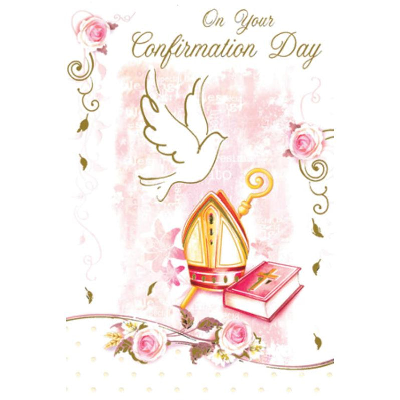 On Your Confirmation Day Greetings Card - Holy Spirit Design | Pilgrim ...