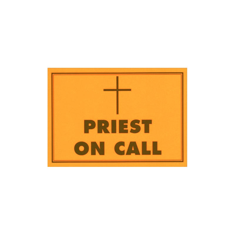 Priest On Call, A5 Size Laminated Card | Pilgrim Shop Walsingham ...