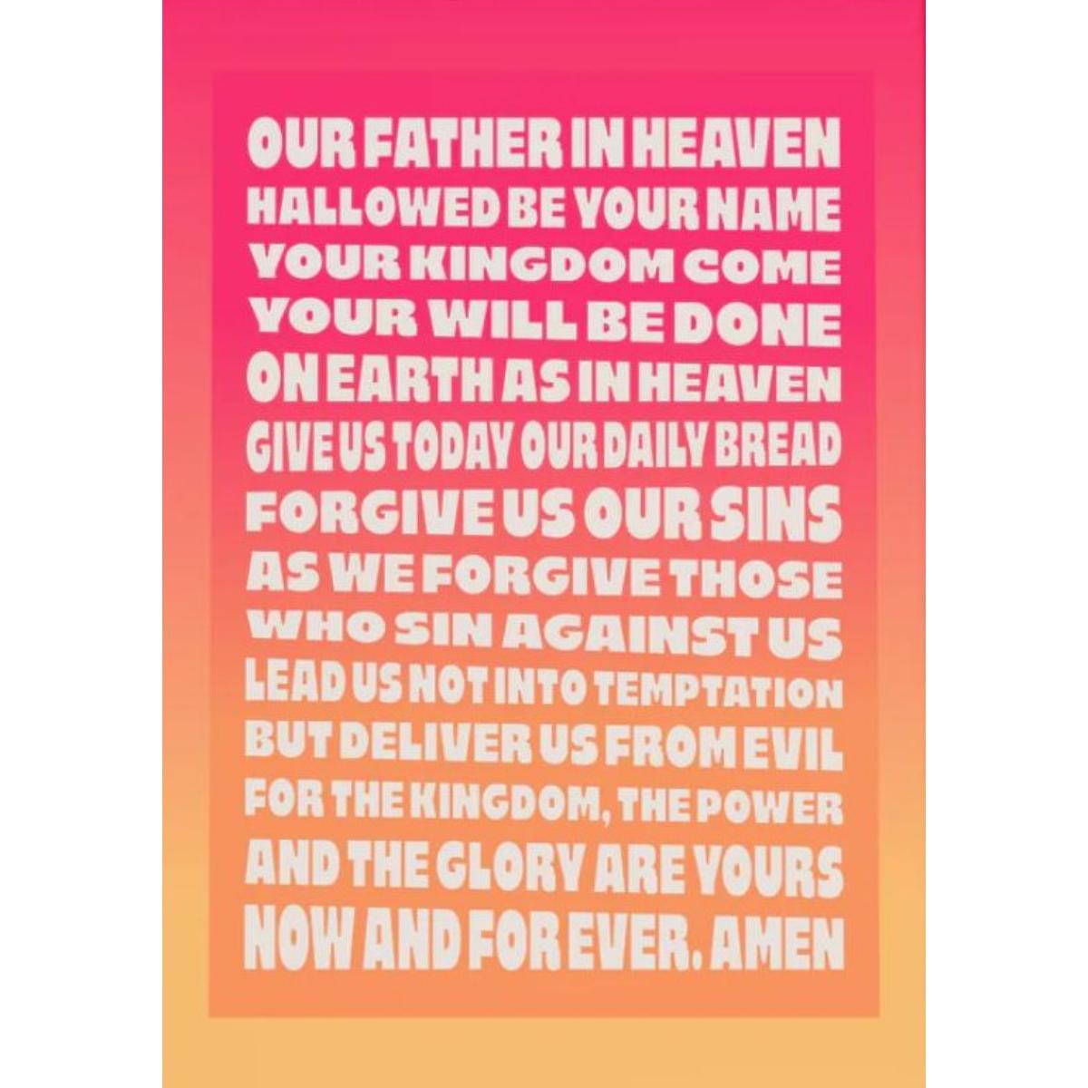 The Lord's Prayer / The Our Father - Unframed Poster Print Available In ...