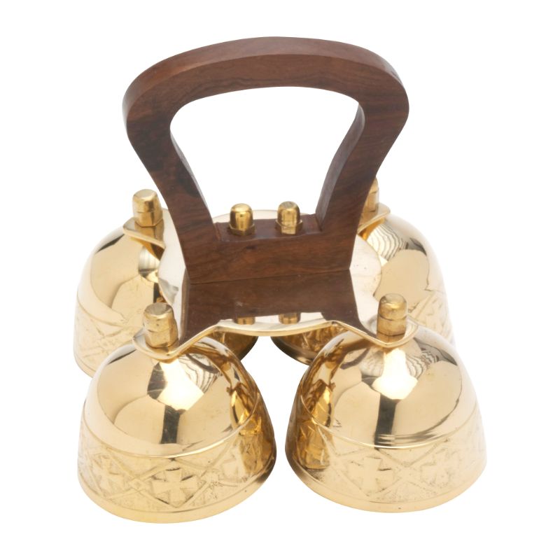 Altar Handbells 4 Chime, With Wooden Handle 17cm Wide | Pilgrim Shop ...