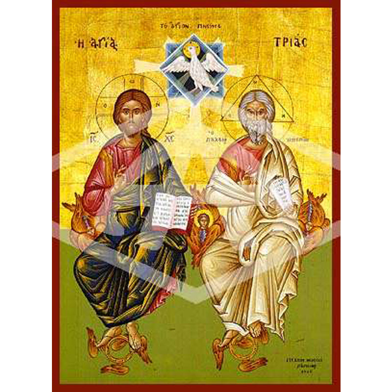 Holy Trinity, Mounted Icon Print Available In 2 Sizes | Christ and His ...