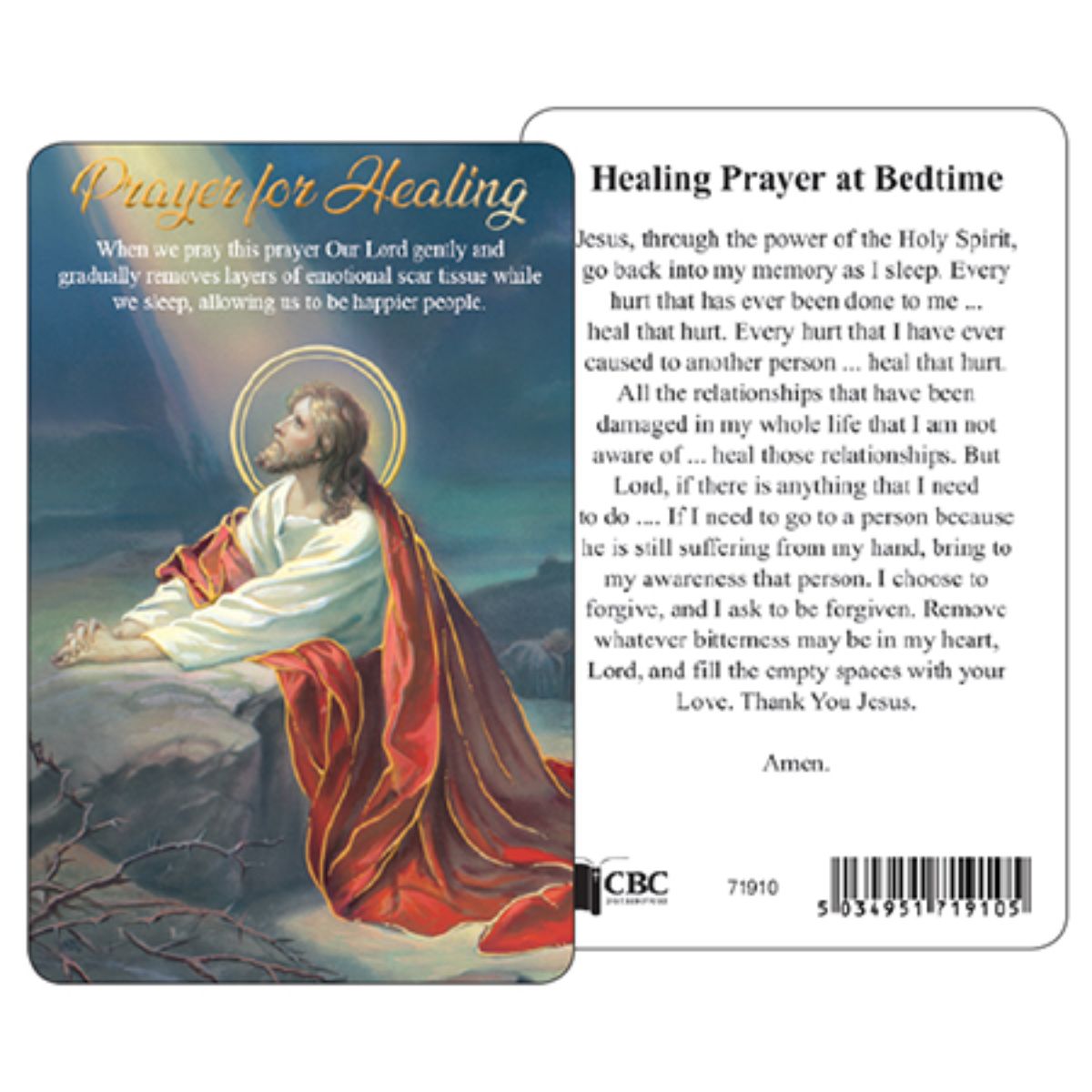 Prayer For Healing, Laminated Prayer Card | Prayer Cards | Pilgrim Shop ...