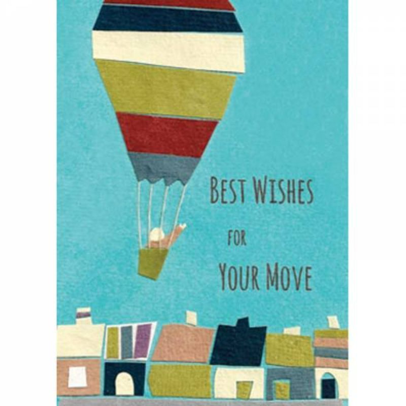 Best Wishes For Your Move, Fair Trade Greetings Card, Blank Inside ...