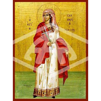 St. Glyceria The Martyr - Mounted Icon Print - Size: 20cm x 26cm ...