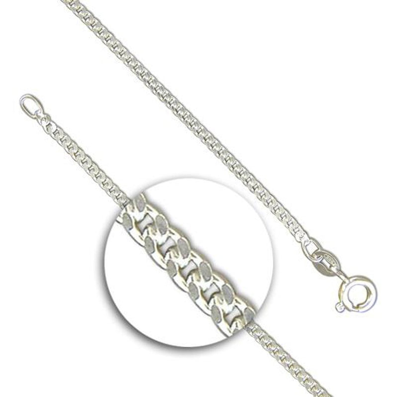 Medium Weight Sterling Silver Curb Chain, Available In Various Lengths ...
