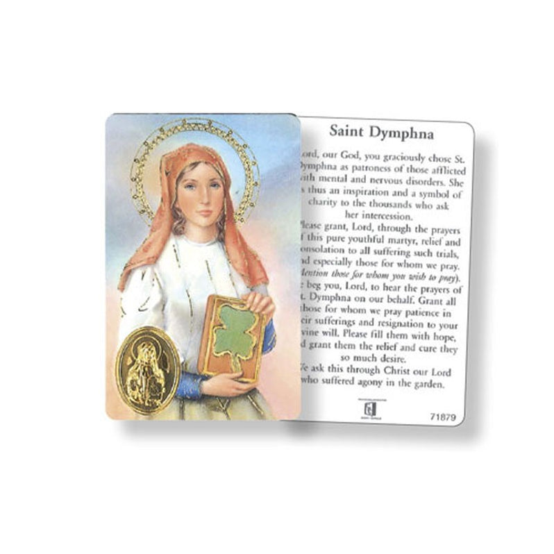 St Dymphna, Laminated Prayer Card | Prayer Cards | Pilgrim Shop Walsingham — Pilgrim Gifts
