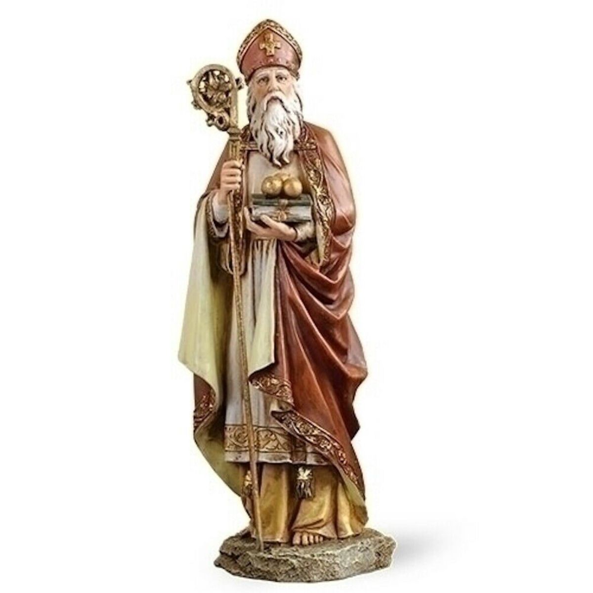 St Nicholas, Statue 25cm / 10 Inches High Handpainted Resin Cast ...