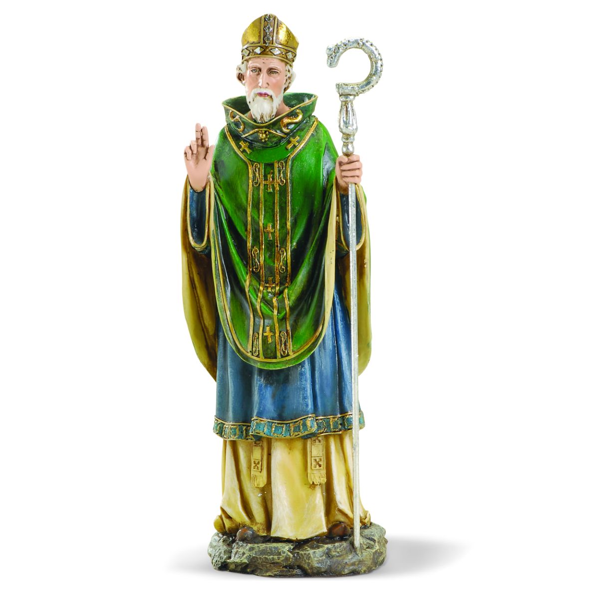 St Patrick, Statue 25cm / 10 Inches High Handpainted Resin Cast ...