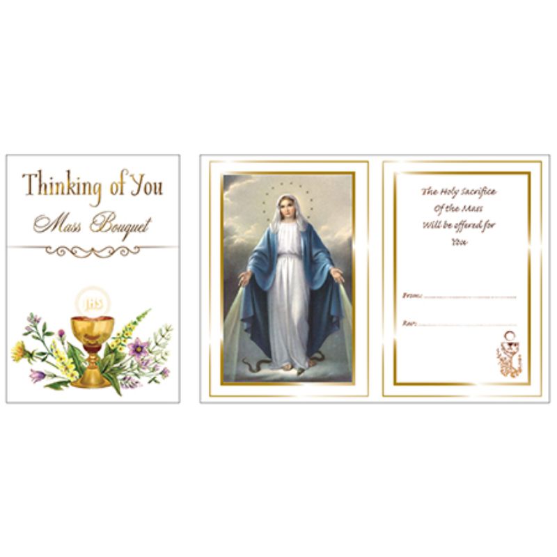 Thinking Of You Mass Bouquet Greeting Card, Gold Foil Embossed With Ou ...