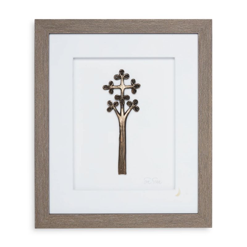 Tree Cross, Framed Bronze Resin Plaque 28 x 33cm From The Wild Goose ...